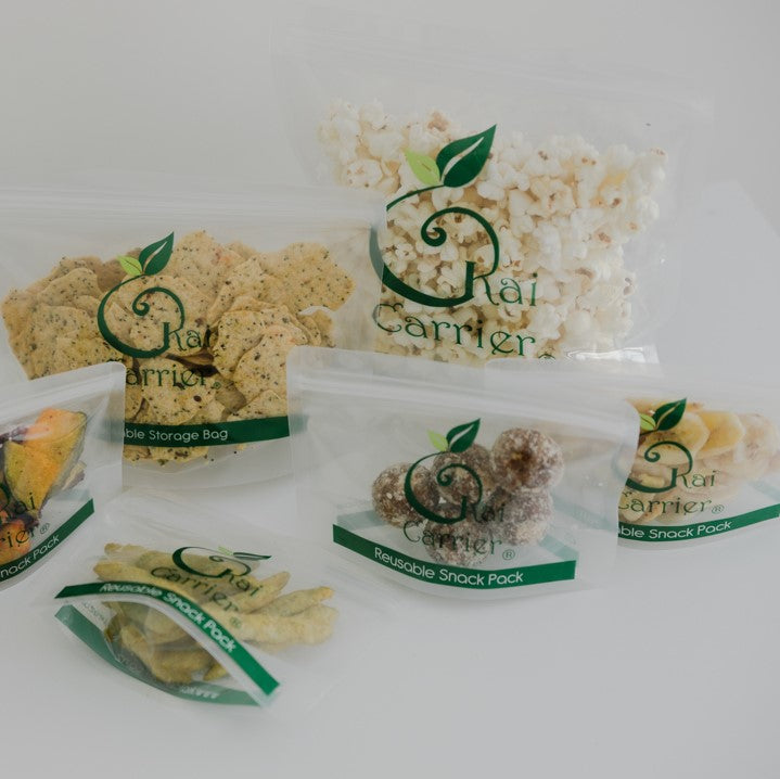 Kai Carriers Reusable Food Storage Packs. Recyclable, BPA, PVC Free